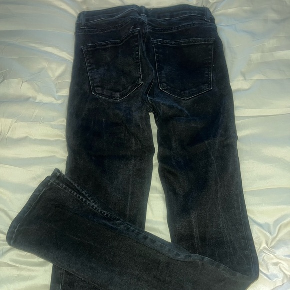 Zara | Jeans | Zara Split Hem Black Jeans Size Us 2 | Poshmark